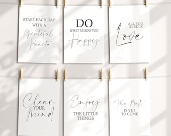 Inspirational, Positive, Affirmations, Motivational Message Print ...