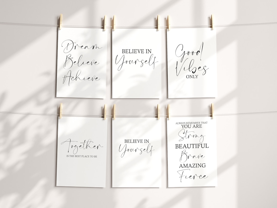 Inspirational, Positive, Affirmations, Motivational Message Print ...