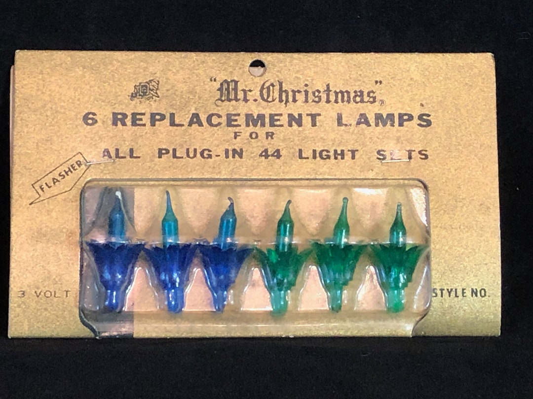 Vintage Mr. Christmas Replacement Lamps, Blue & Green (6 Pack) - Etsy