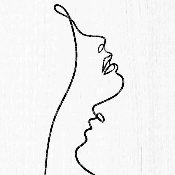 One Line Art Face - Etsy