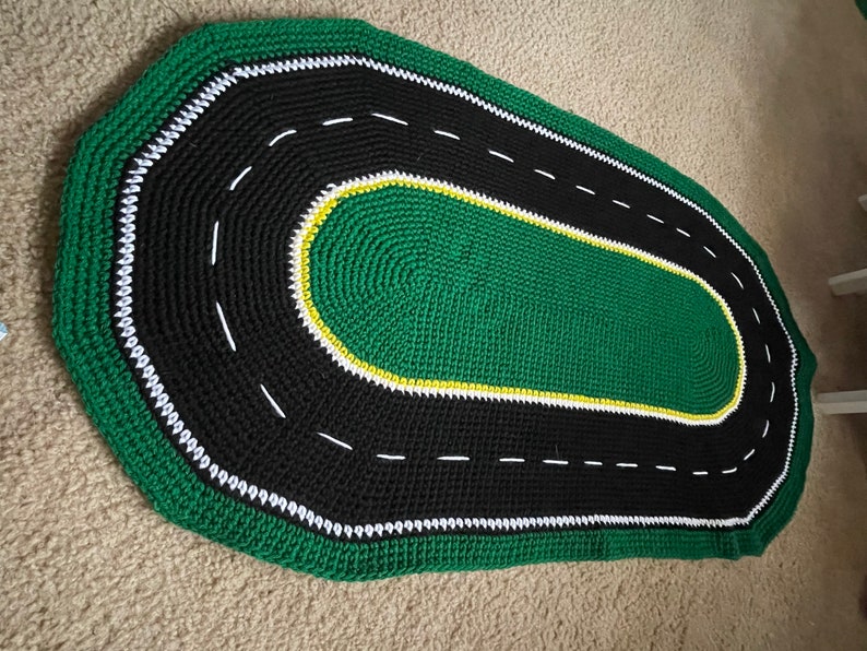 Race Track Play Rug, Kids Room Rug, Kids Racetrack Rug, Playroom Rug ...