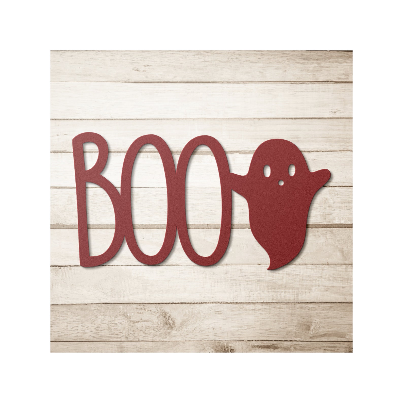 Boo With Ghost Metal Sign Fall Front Porch Decor Halloween Metal Wall ...