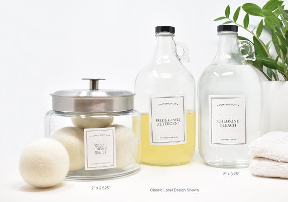 Modern Laundry Room Cleaning Labels 12 or 15 Durable - Etsy