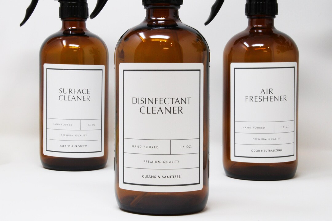 Modern Kitchen Cleaning Labels 12 or 15 Durable - Etsy