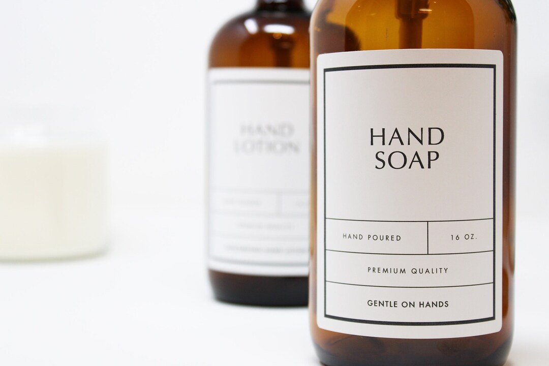 Modern Bathroom Labels • 12 or 15 Durable, Waterproof Labels ...