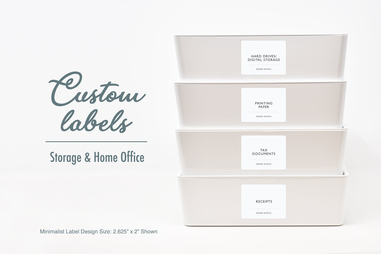 Custom Modern Home Organization Labels for Storage/craft Bins - Etsy