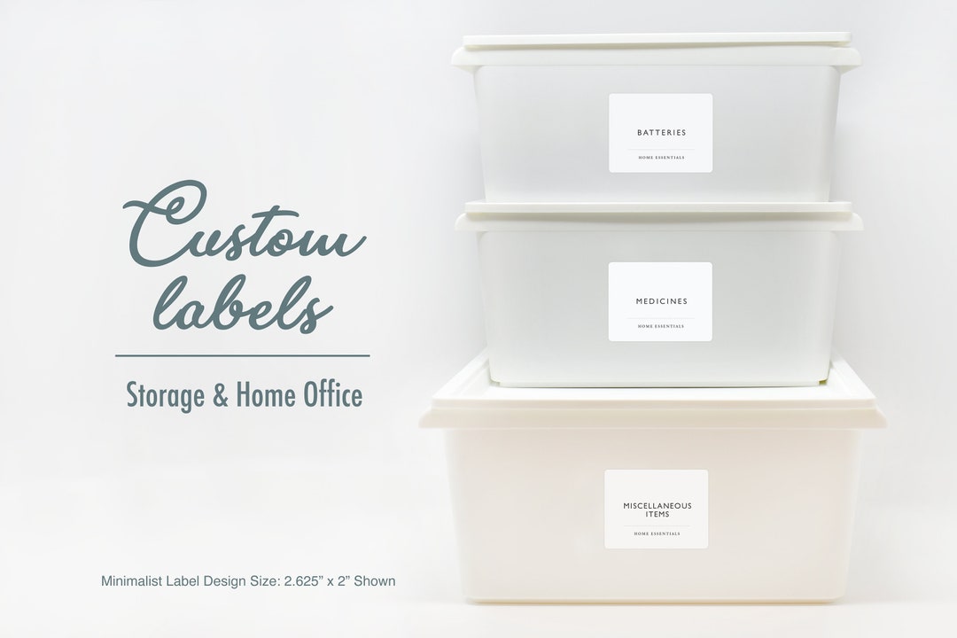 Custom Modern Home Organization Labels for Storage/craft Bins, Linen ...