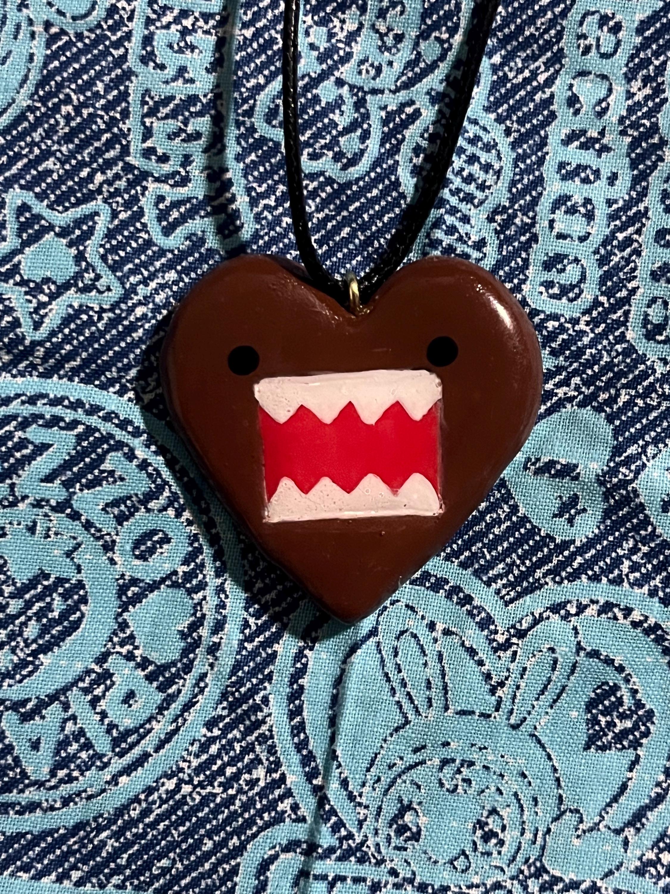 Monster Heart Clay Necklace - Etsy