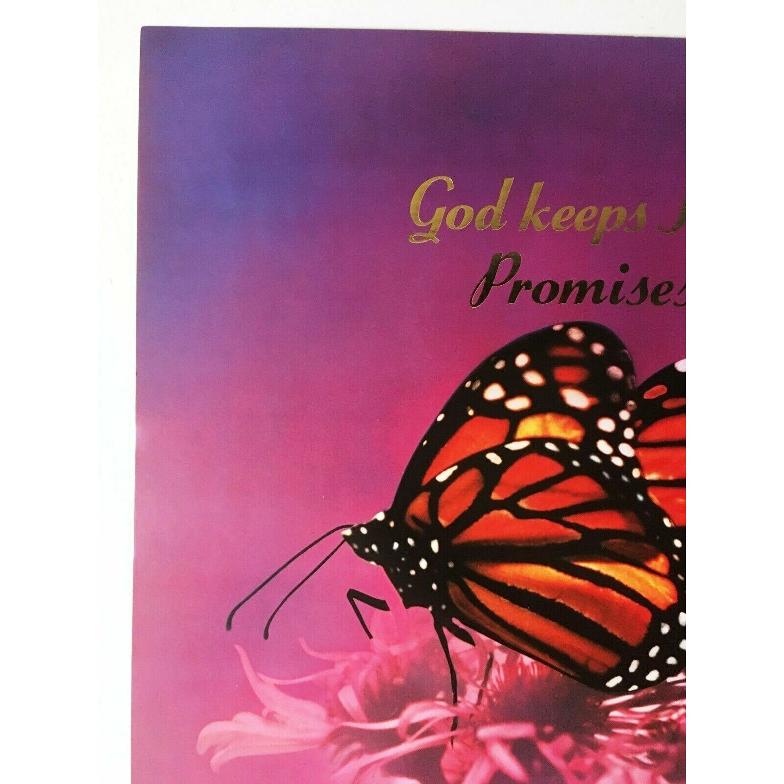 God Keeps His Promises Poster Butterfly Print Vintage Monarch Purple ...