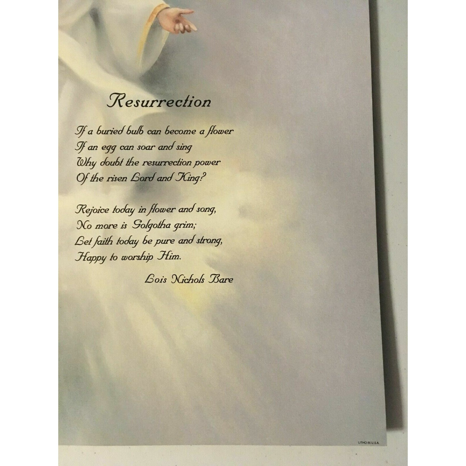 Resurrection Poster Jesus Litho Print Vintage Art 89 Lois Nichols Bare ...