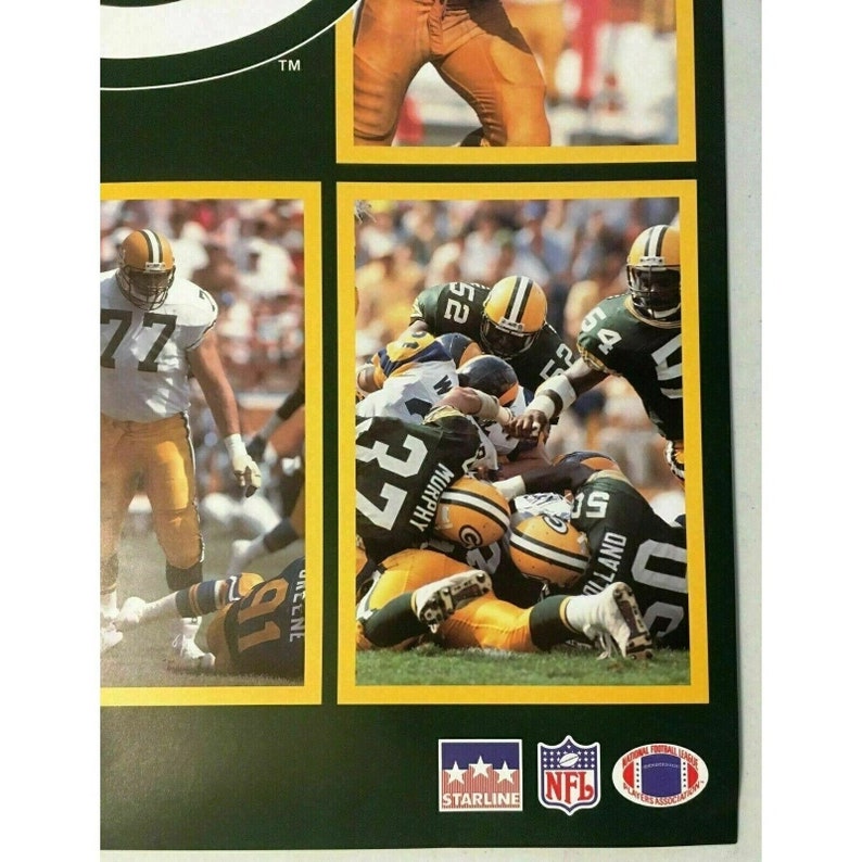Green Bay Packers Poster Starline 1991 Vintage Print 20x16 Collage NFL ...