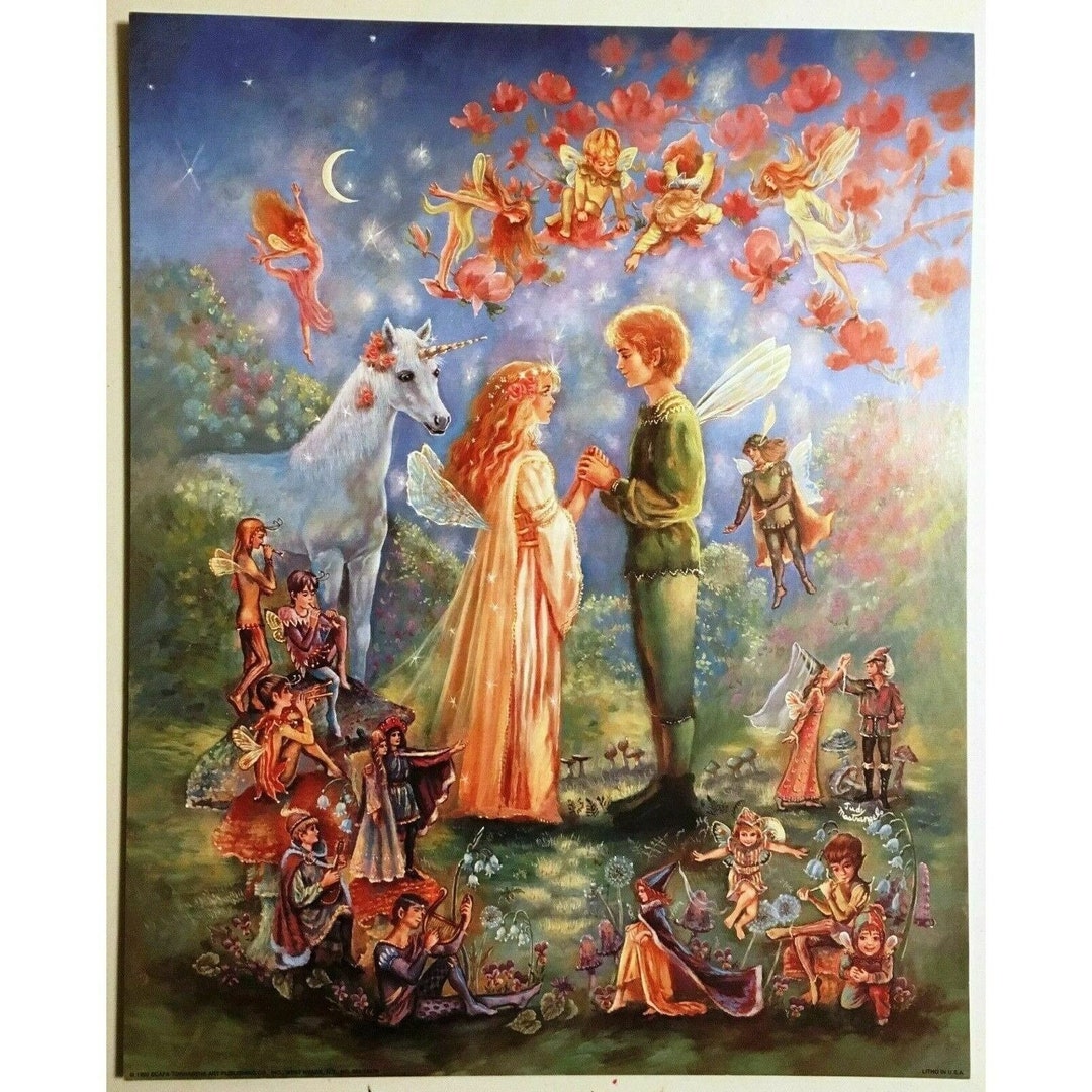 Elf Wedding Poster Fairy Fantasy Lithograph Print Wall Art 283-15878 ...