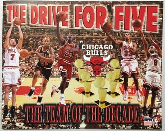 90s Chicago Bulls Poster - Etsy