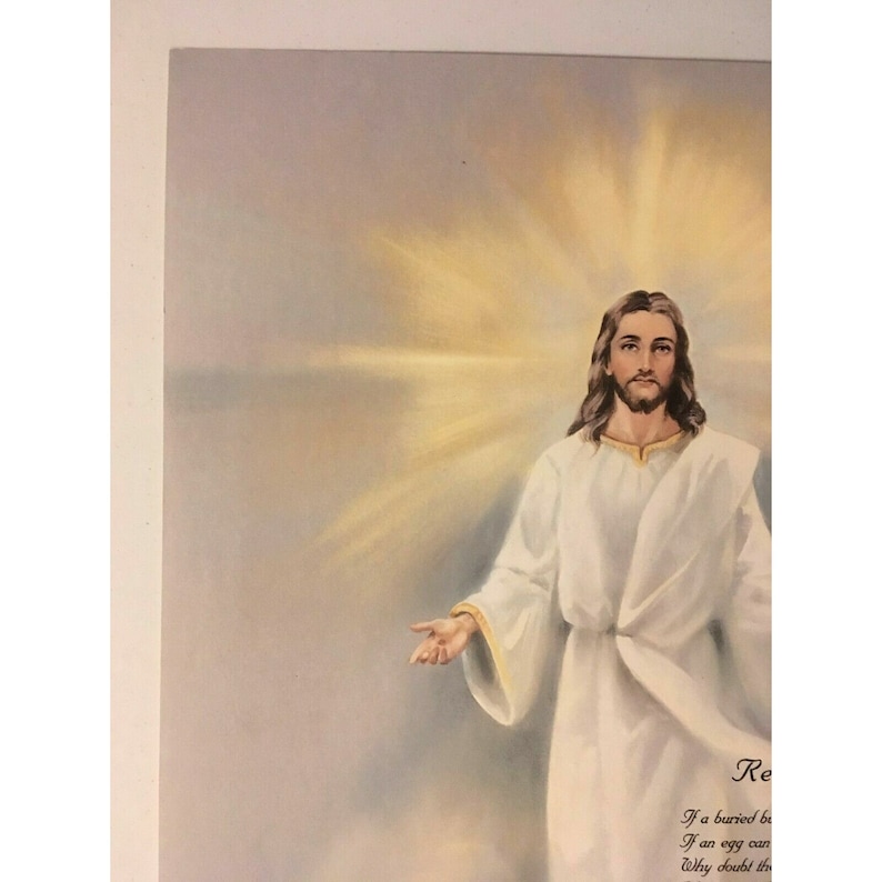 Resurrection Poster Jesus Litho Print Vintage Art 89 Lois Nichols Bare ...