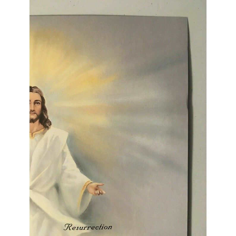 Resurrection Poster Jesus Litho Print Vintage Art 89 Lois Nichols Bare ...