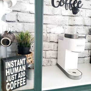 Refinished Modern Coffee Bar / Tea Bar / Wine Bar Green / White ...