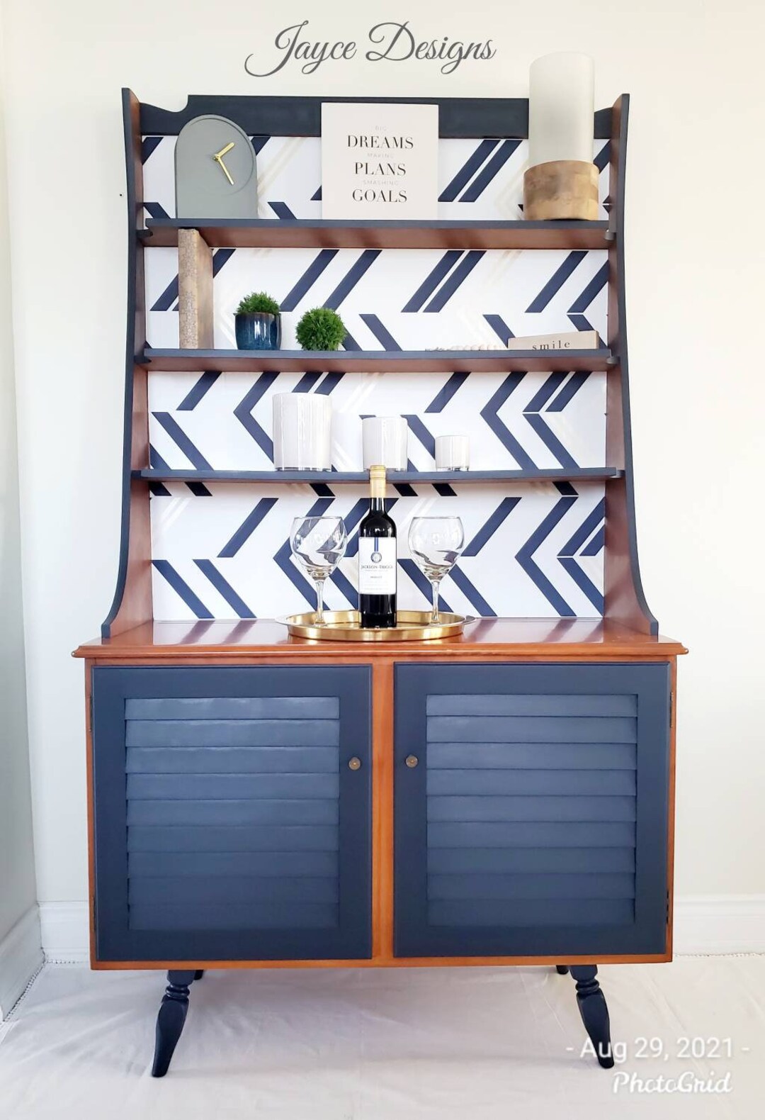 SOLD Refinished Sideboard / Hutch / Buffet / Bookshelf - Etsy