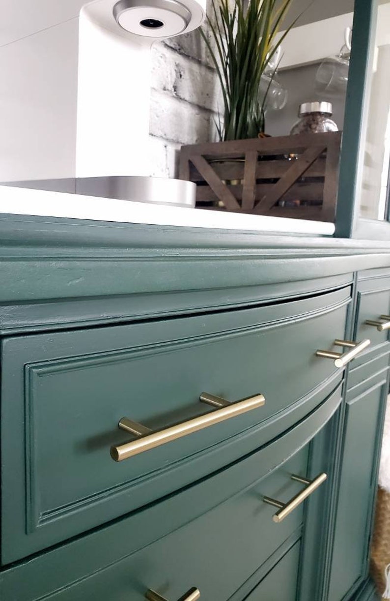 Refinished Modern Coffee Bar / Tea Bar / Wine Bar Green / White ...