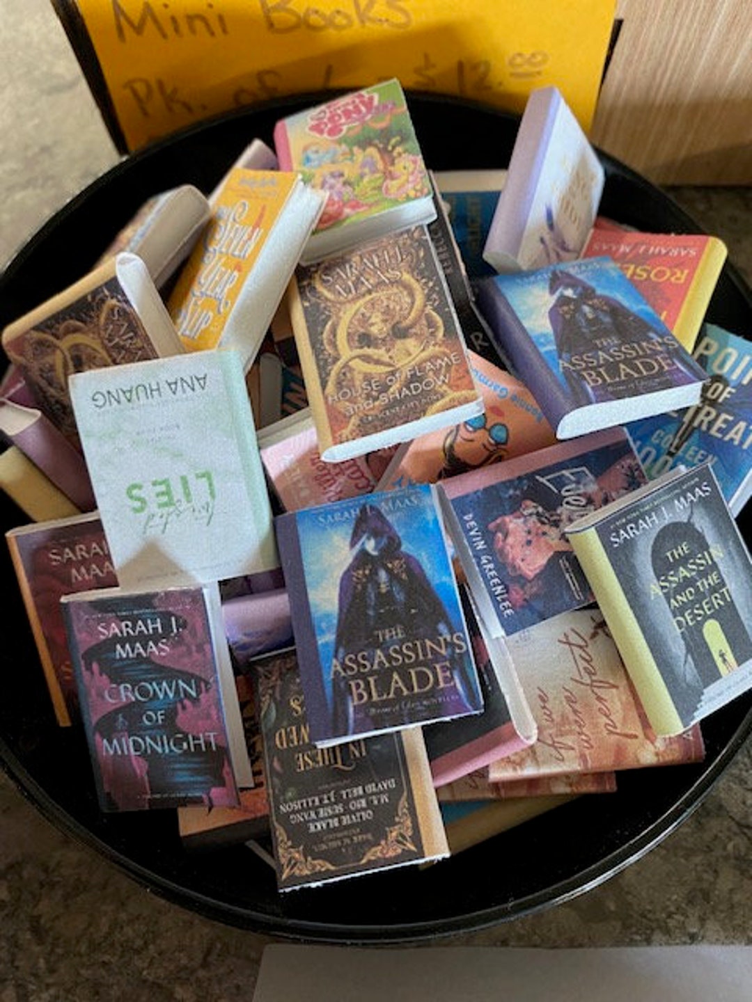 Custom Mini Books Bundle TBR Bookshelves Tiny Miniature Book Collection ...