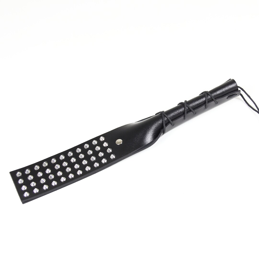 Spiked Leather Paddle Heavy Duty Sadistic Paddle BDSM Toy, Spanking ...