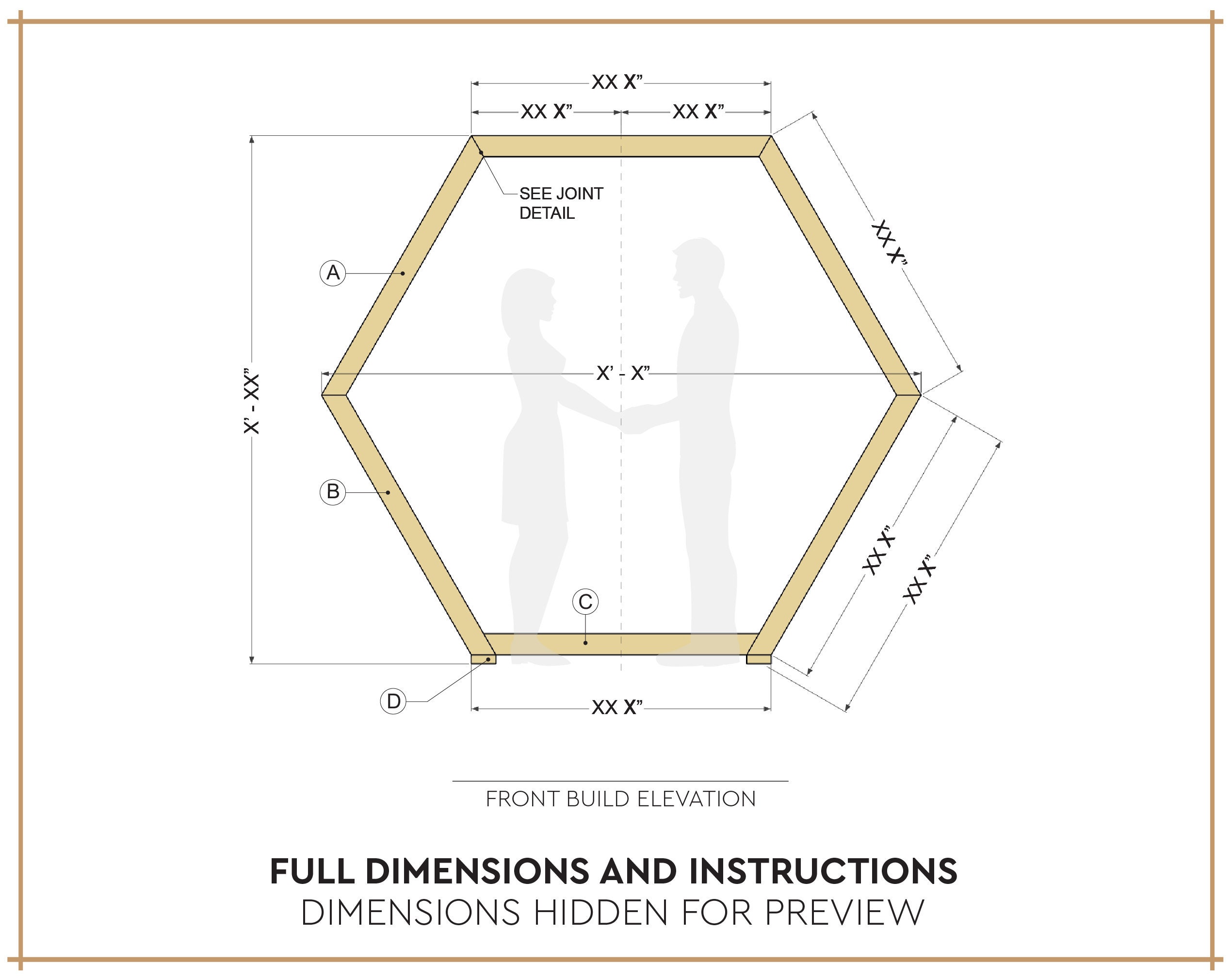 Hexagon Wedding Arbor DIY Plans PDF Backyard Trellis and | Etsy
