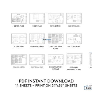 30' X 46' Adirondack House Architectural Plans - Custom 1380SF 3BD/3BA ...