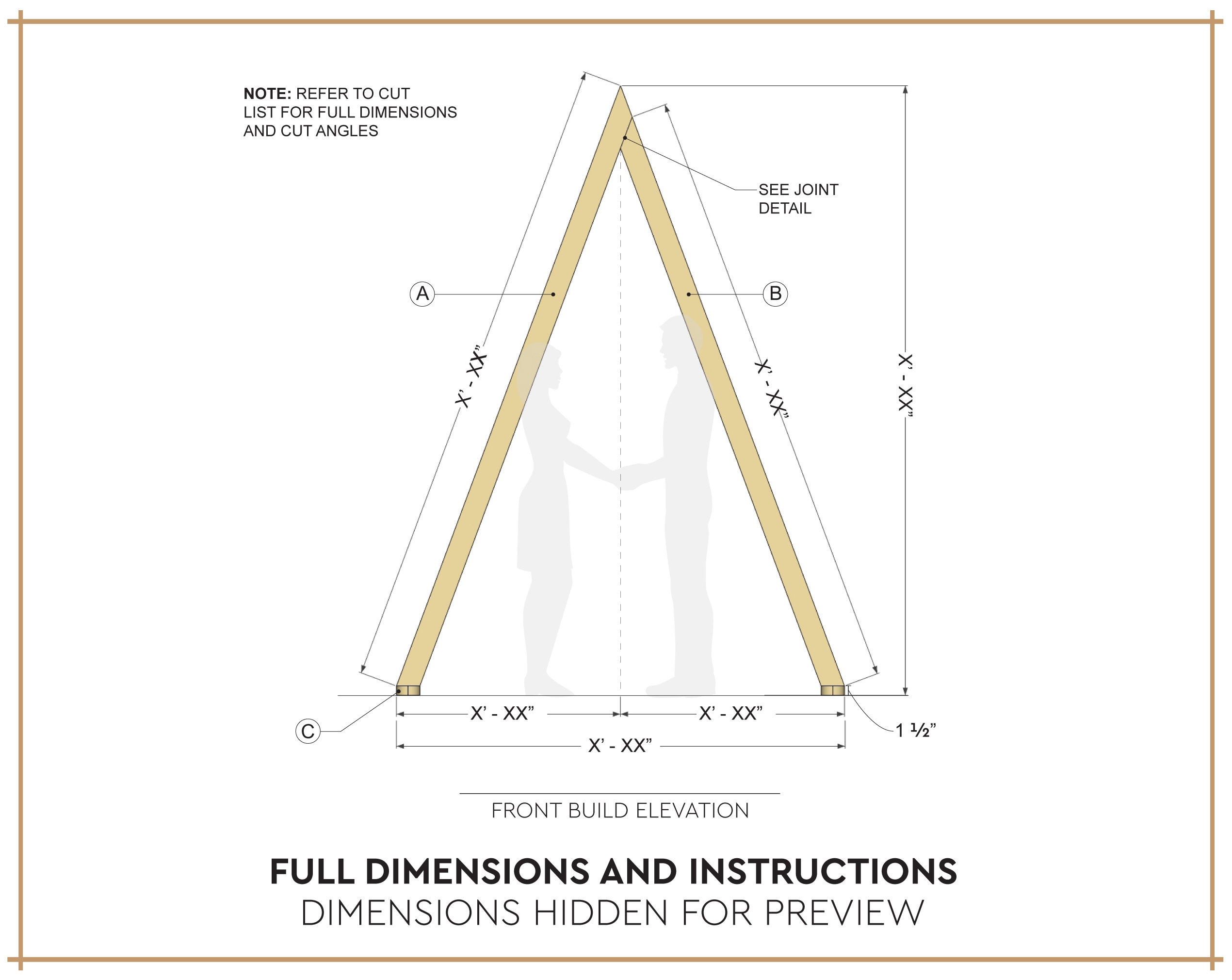 Triangle Wedding Arbor DIY Plans PDF - Backyard Trellis and Arch ...
