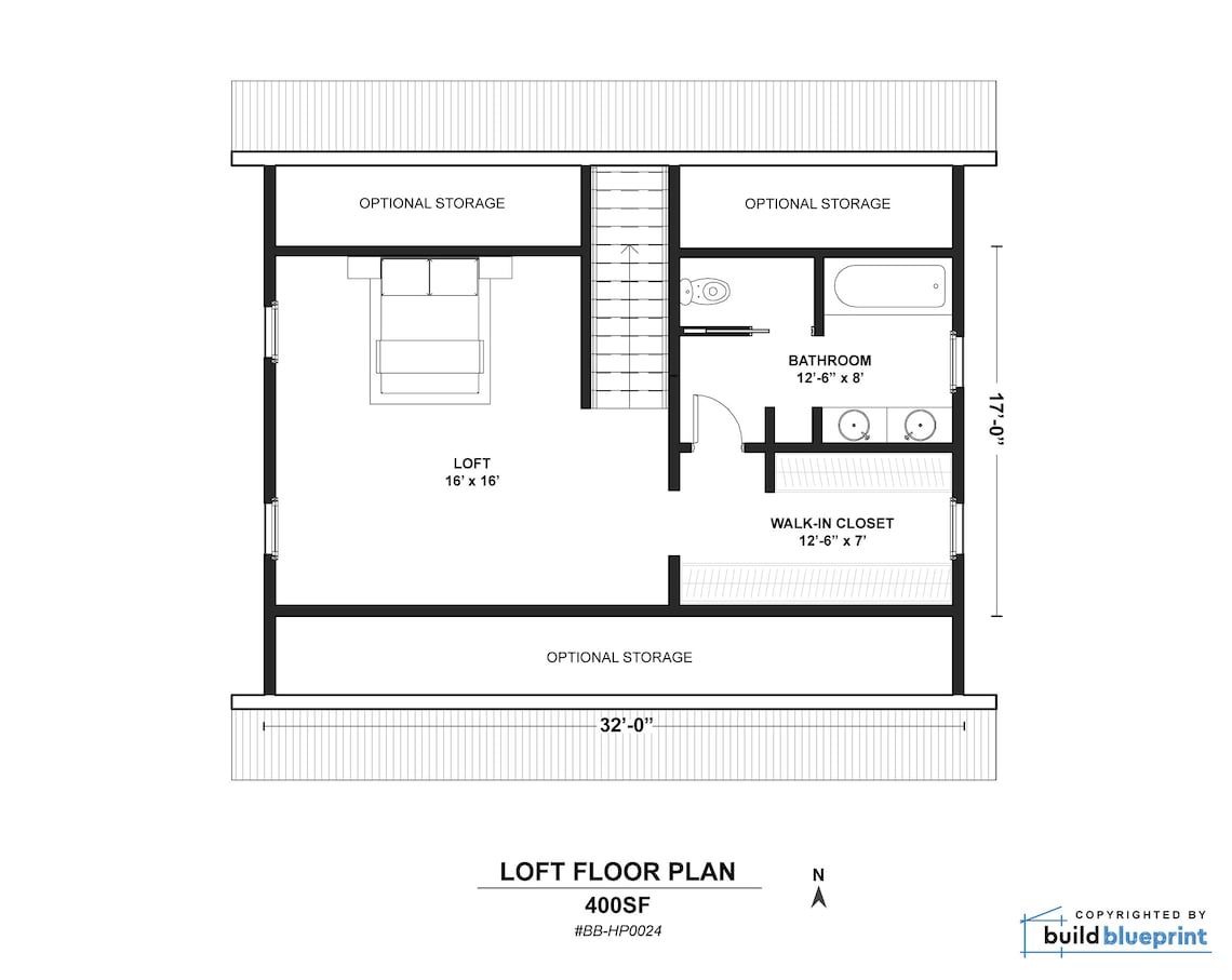 32' X 32' Alpine Cabin W/ Full Loft Architectural Plans - Custom 1400SF ...