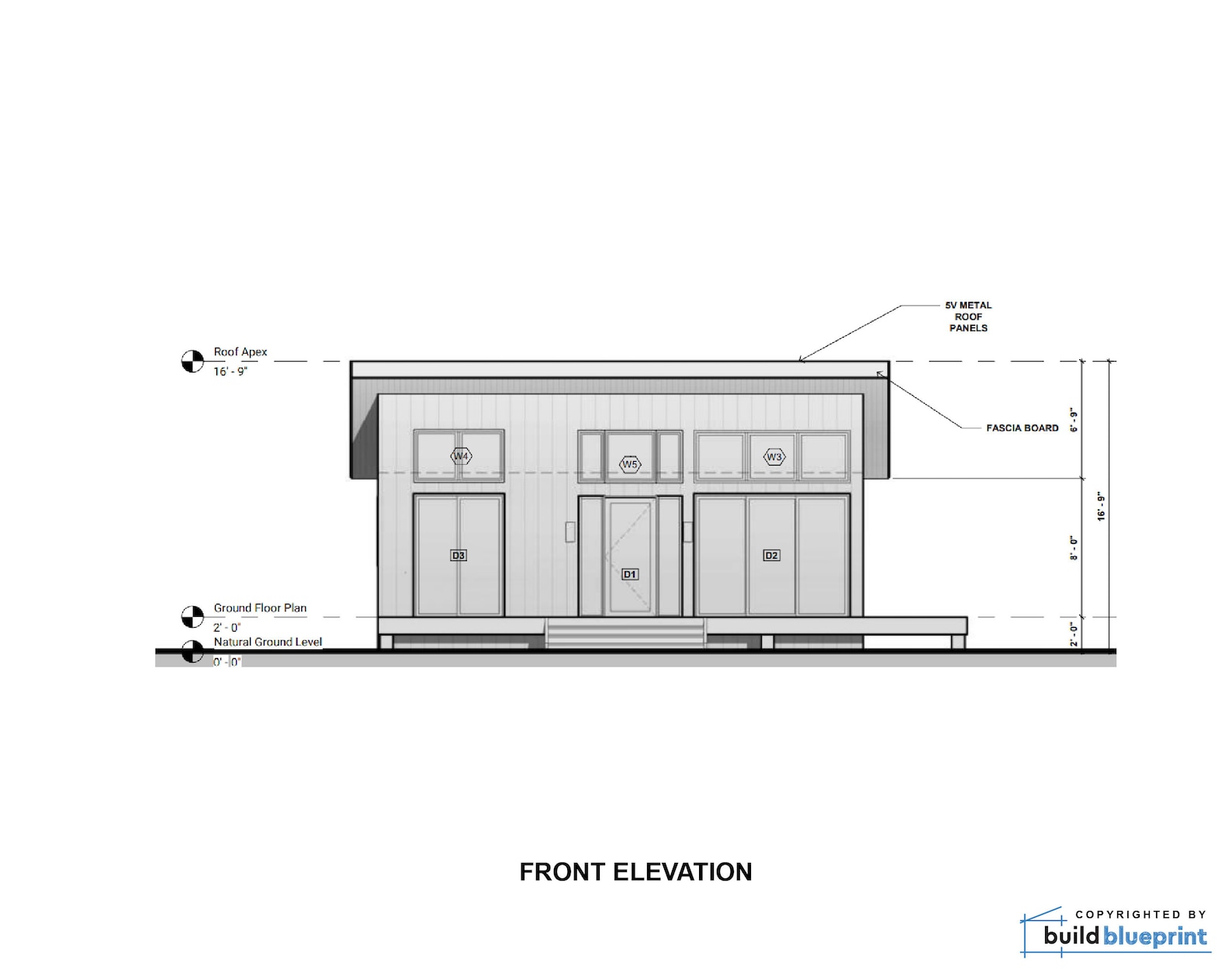 22' X 28' Lean Cabin Architectural Plans - Custom 616SF 1 Bedroom House ...