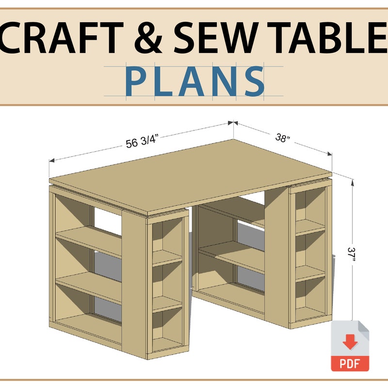 Large Craft Table Island - Etsy