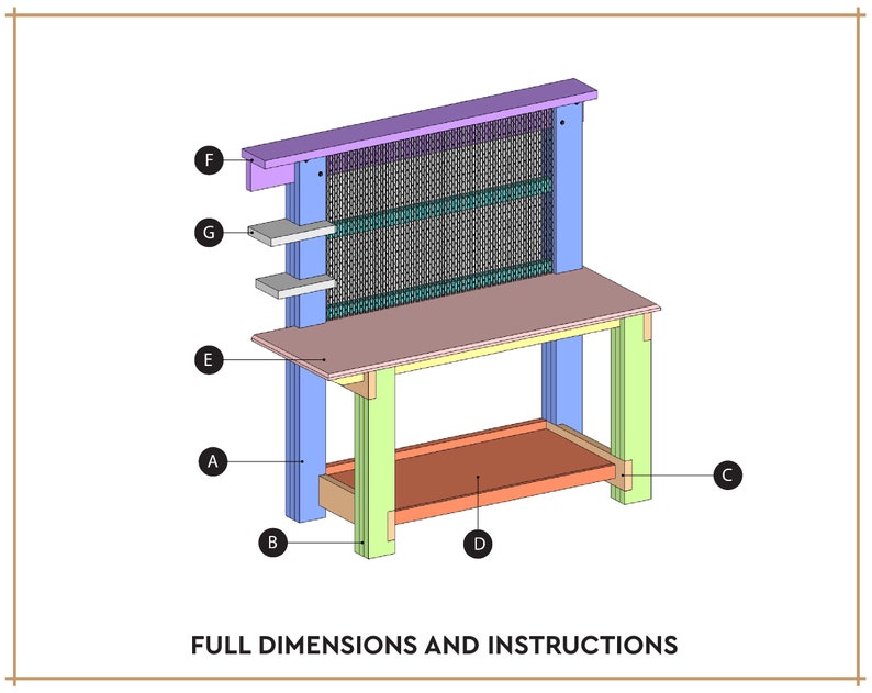 Heavy Duty Workbench DIY Plans - Instant Download PDF - Etsy