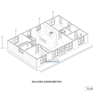 30' X 46' Adirondack House Architectural Plans - Custom 1380SF 3BD/3BA ...