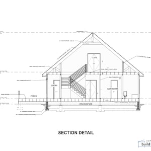 35' X 35' Modern Cabin W/ Loft Architectural Plans - Etsy