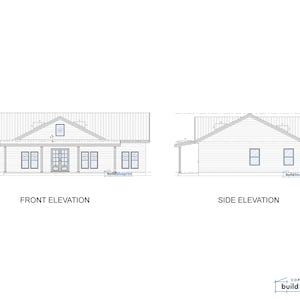 30' X 50' Ranch Farmhouse Architectural Plans - Custom 1500SF 3BD/2BA ...
