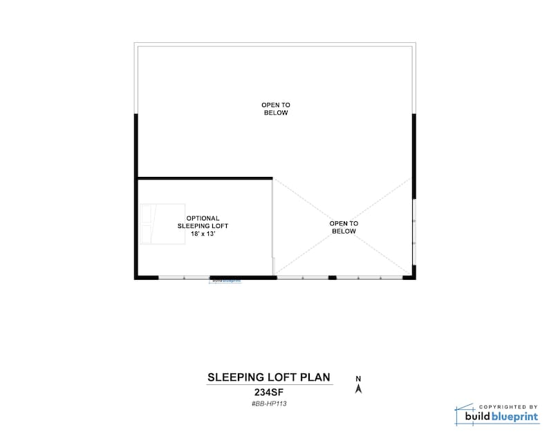 32' X 38' Modern Lean Cabin Architectural Plans - Custom 1216SF 2 ...
