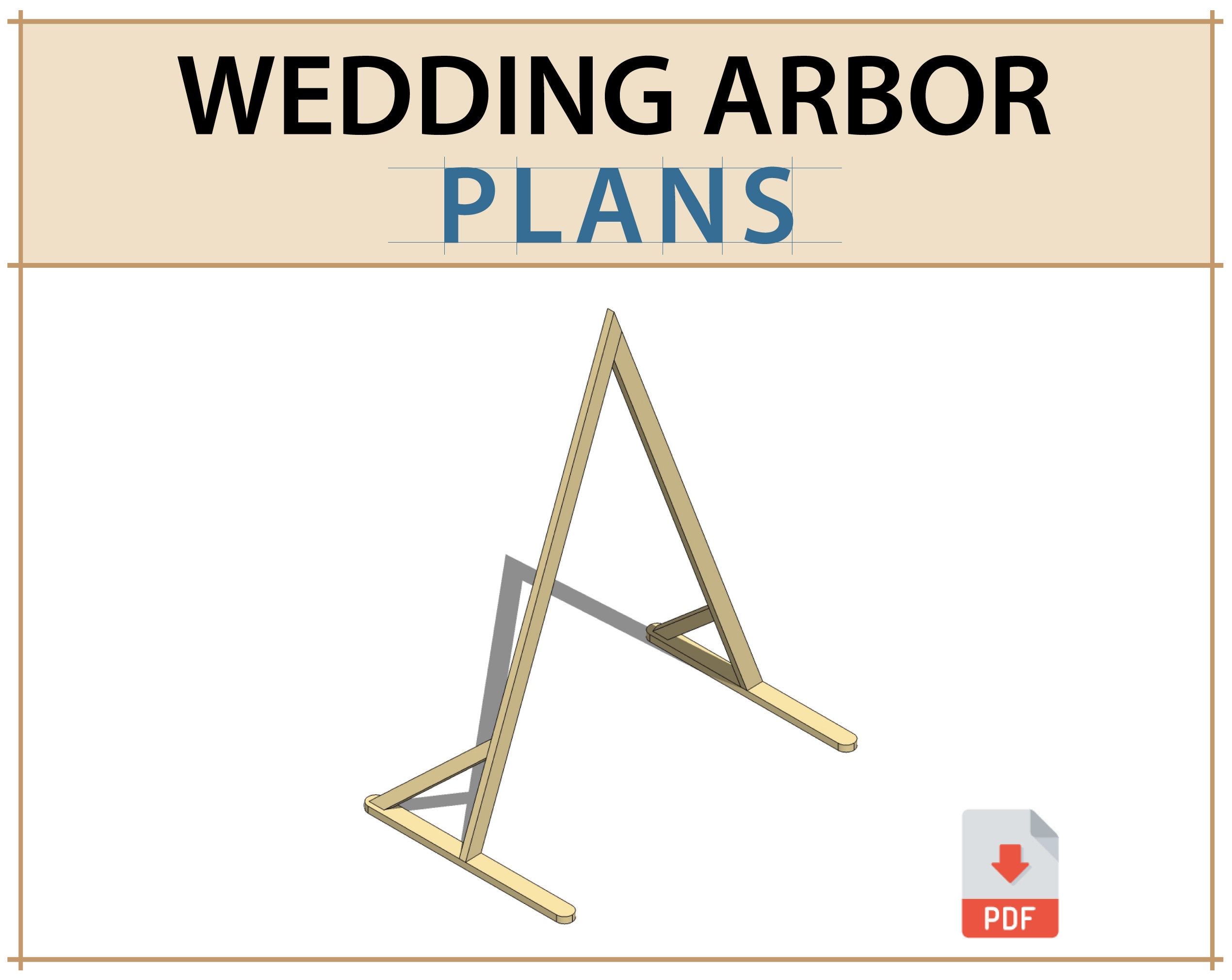 Triangle Wedding Arbor DIY Plans PDF Backyard Trellis and | Etsy Canada