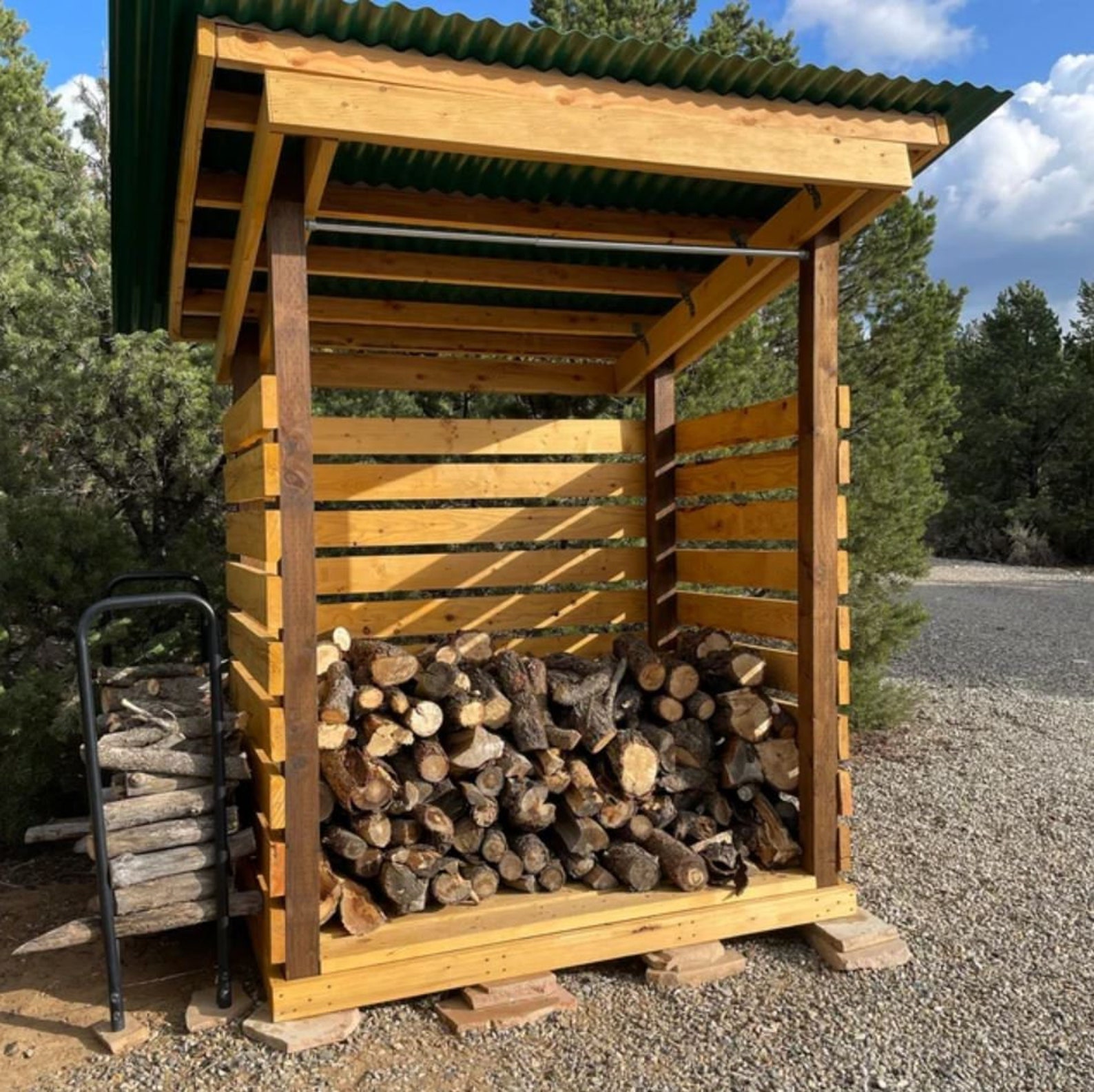 4x6 Firewood Shed Plans | 1 Cord Wood Shed DIY Build - Etsy