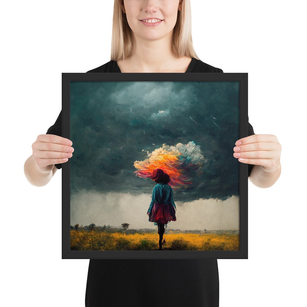 THE STORM: ADHD Art, Autistic Art, Framed Print, Neurodiversity Art ...
