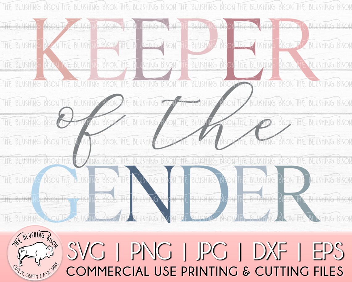 Keeper of the Gender Svg Baby Gender Announcement Svg Png - Etsy Singapore