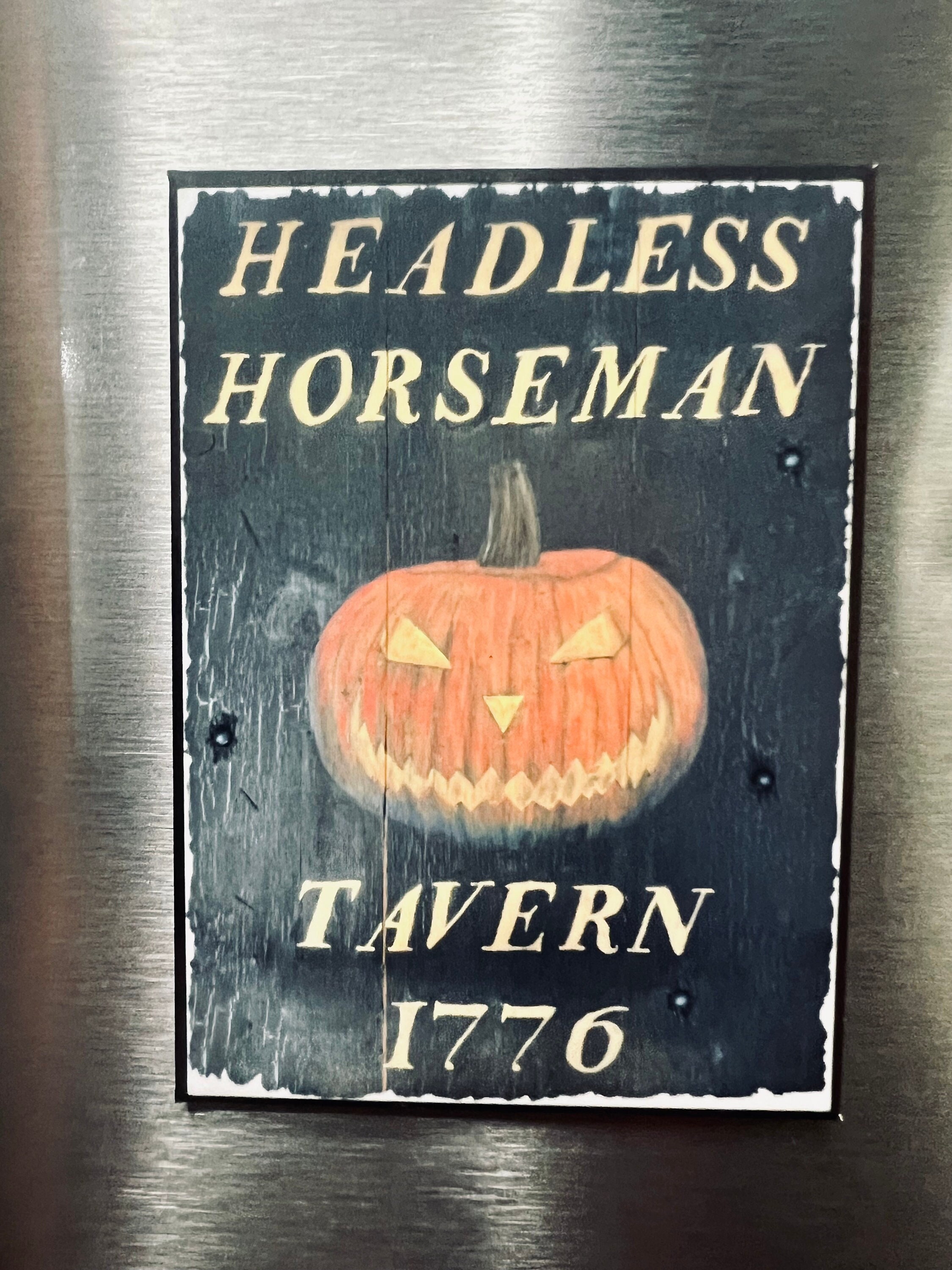 HEADLESS HORSEMAN Tavern Fridge Magnet/halloween Magnet/refrigerator ...