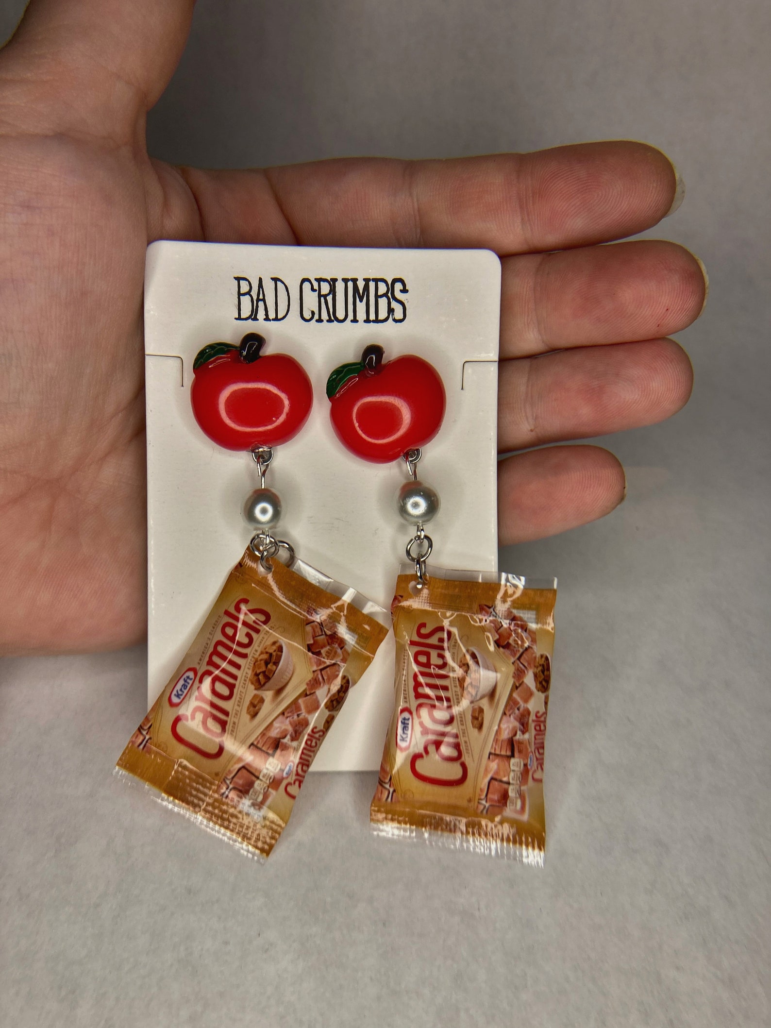 Caramel Apple Dangle Earrings With Stud Backs - Etsy