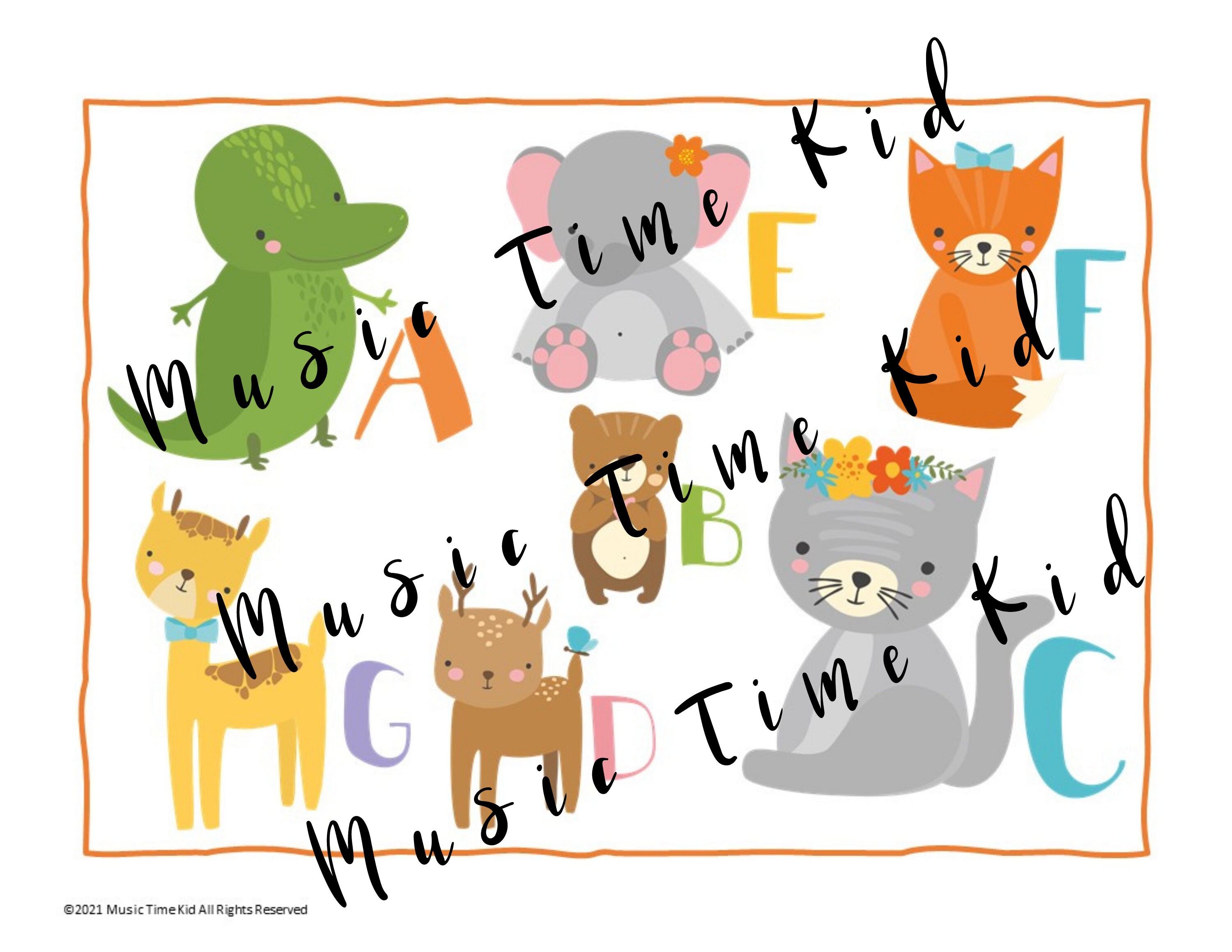 Music Alphabet Animals Matching Card Game Piano Printable - Etsy