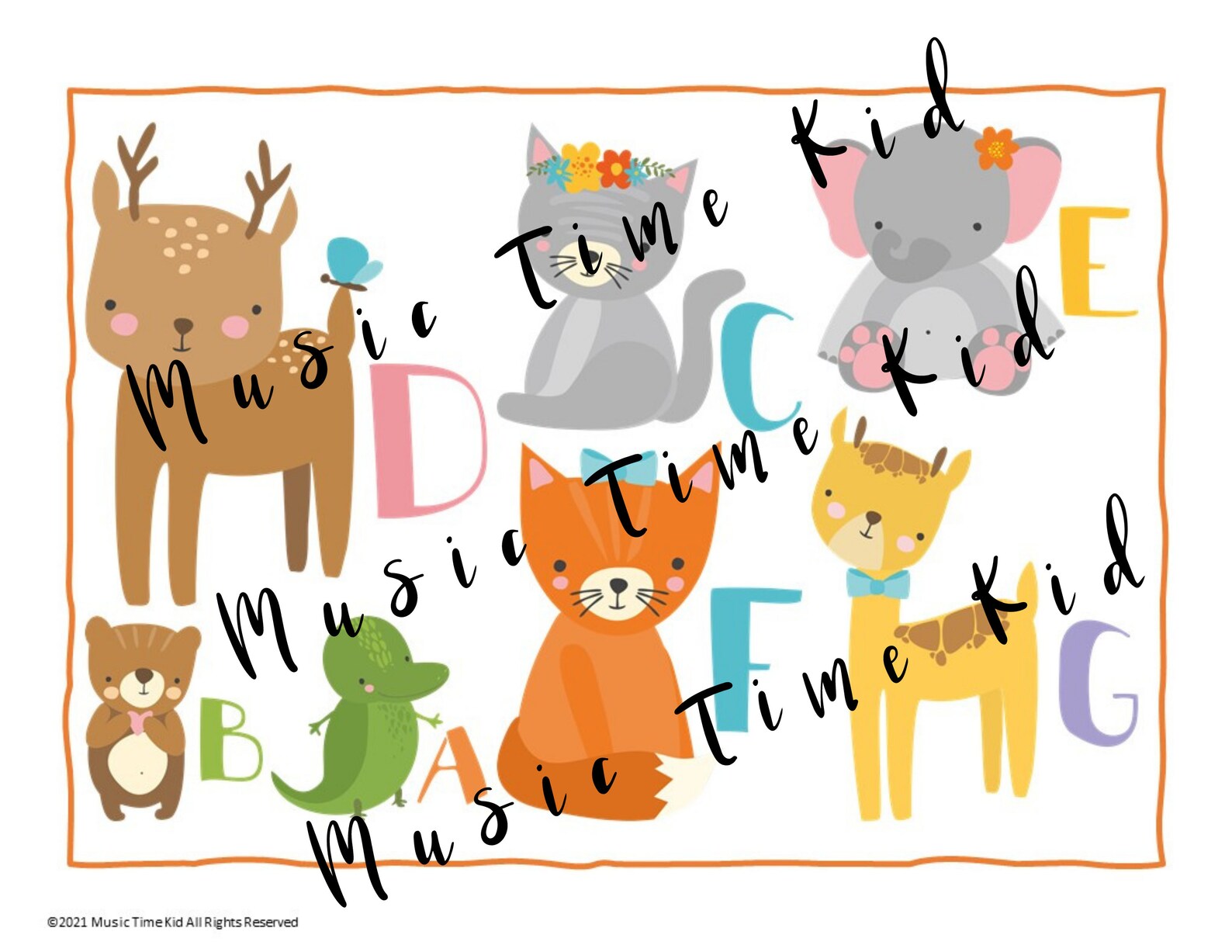 Music Alphabet Animals Matching Card Game Piano Printable - Etsy
