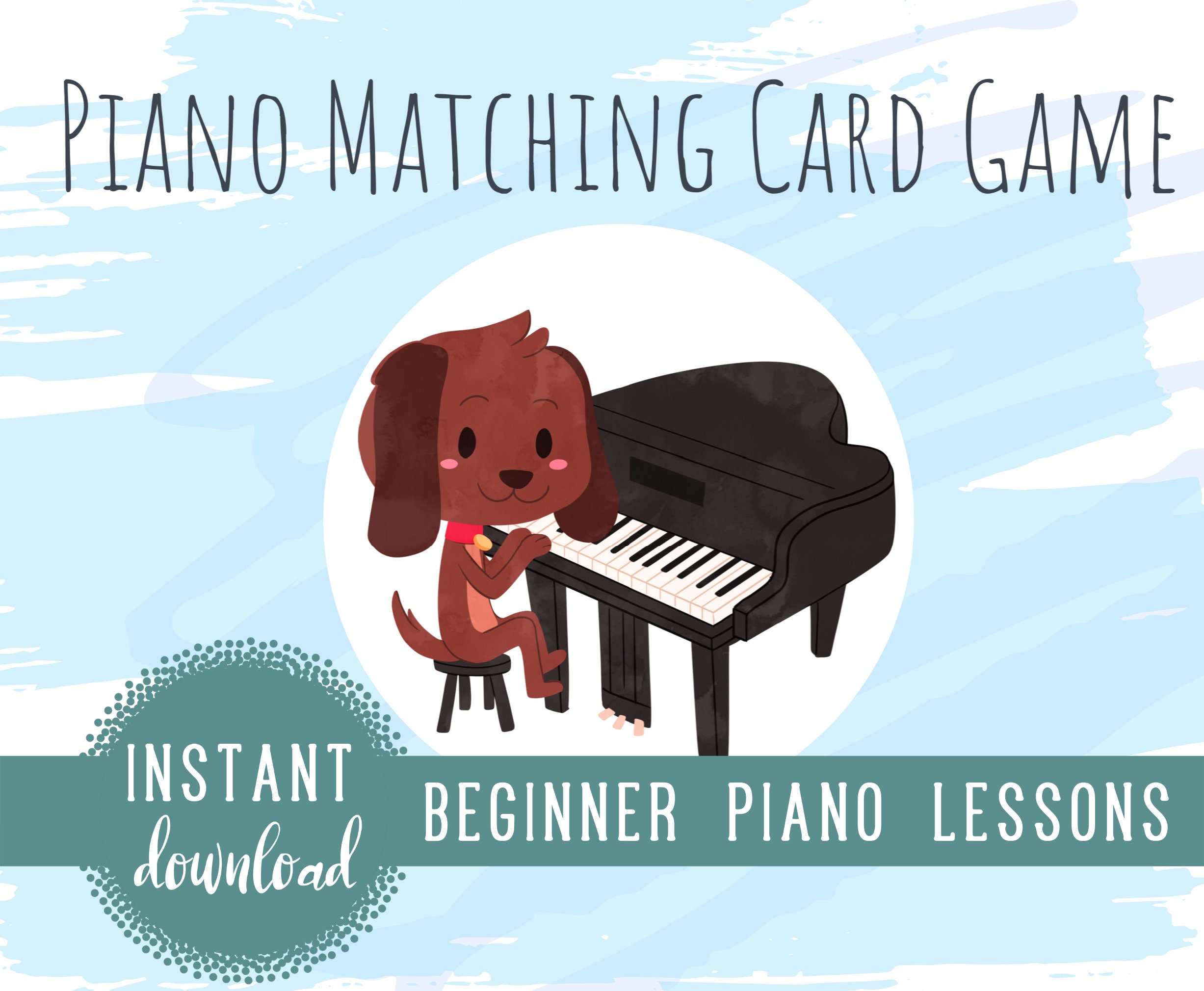 Fun Beginner Piano Matching Card Game Printable - Etsy