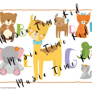 Music Alphabet Animals Matching Card Game Piano Printable - Etsy