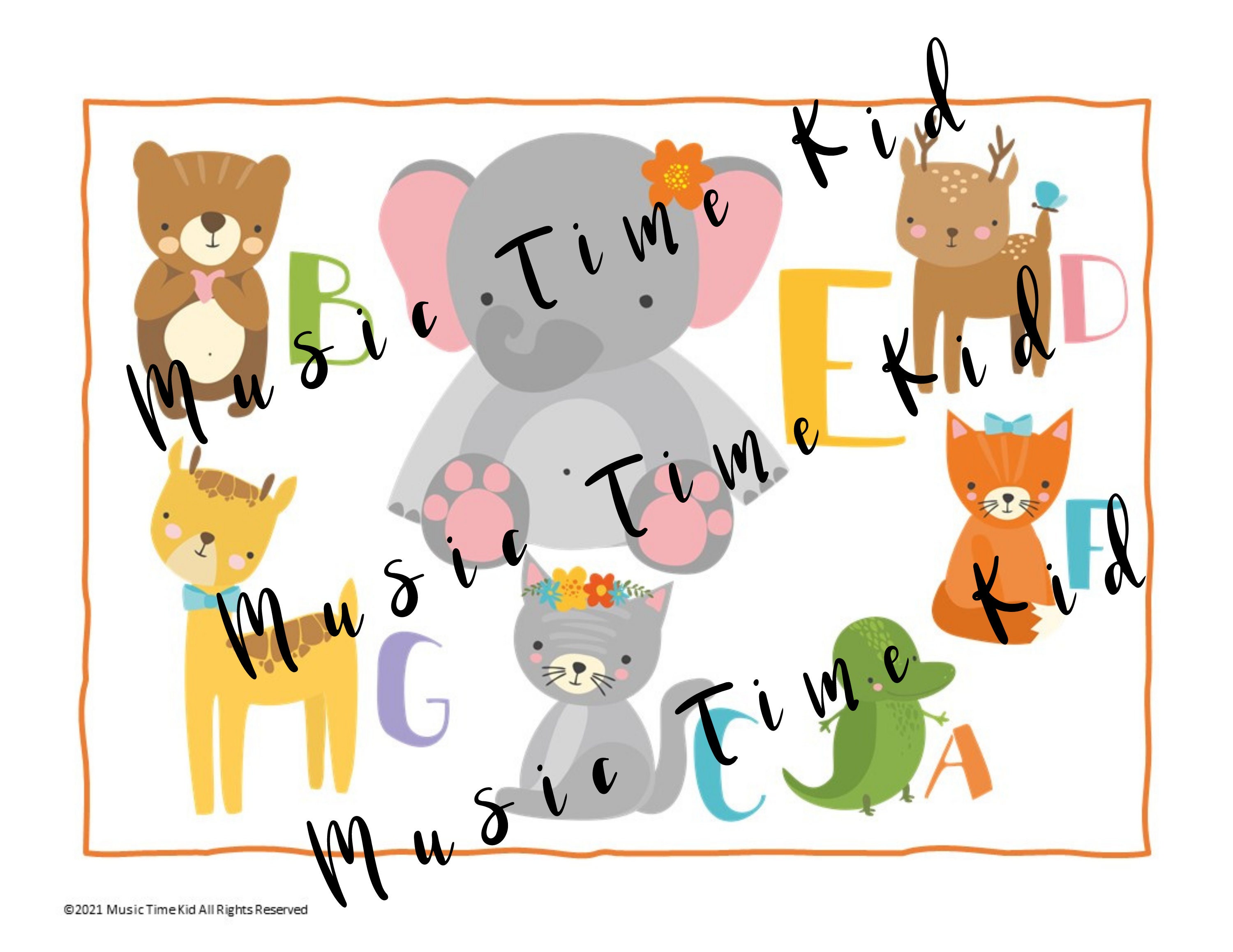 Music Alphabet Animals Matching Card Game Piano Printable - Etsy