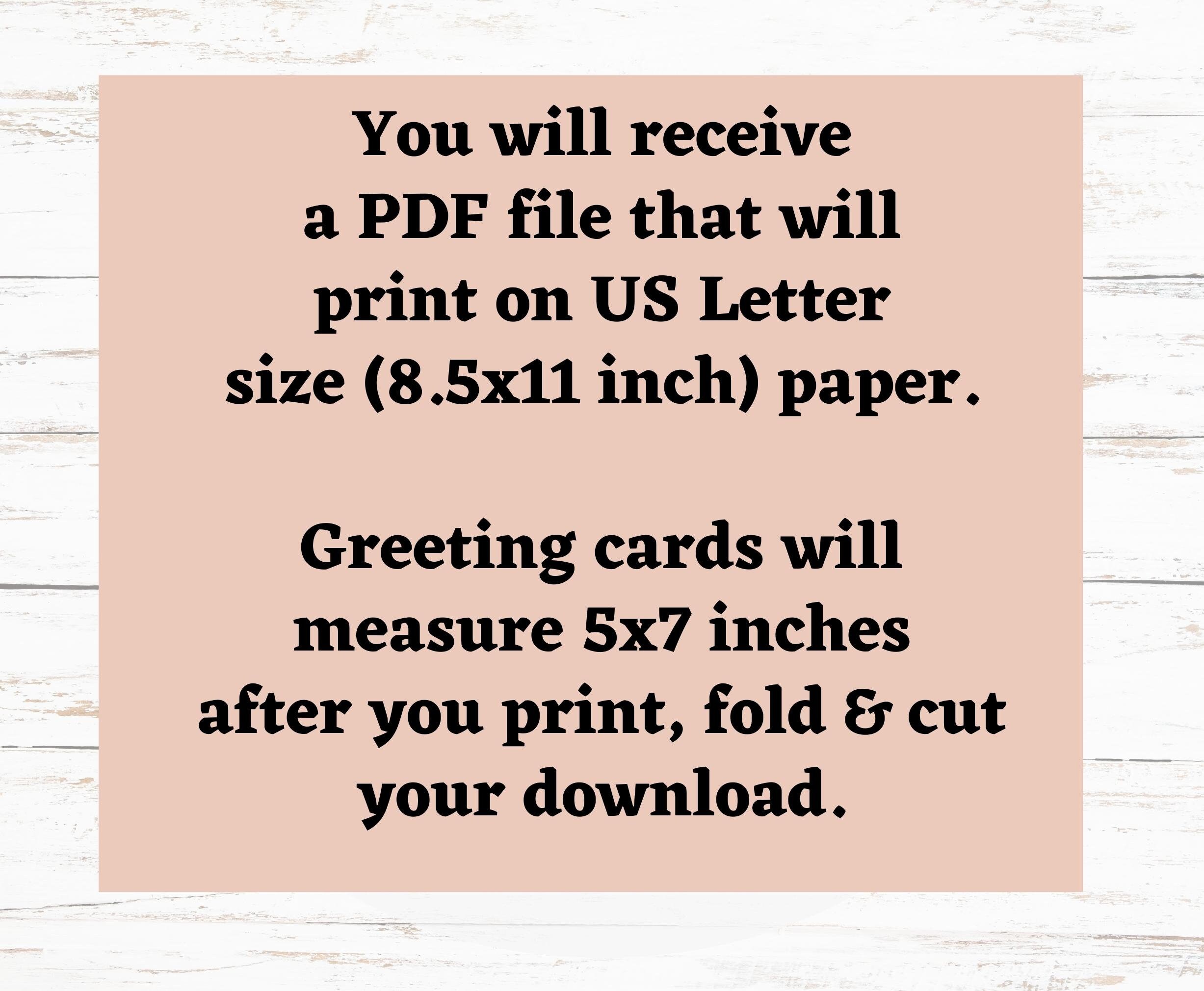 Printable Happy Birthday Card is Blank Inside for Your Own - Etsy