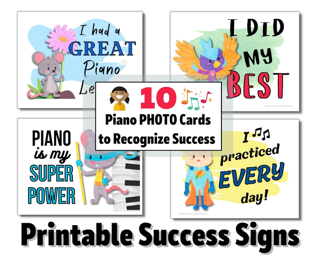 Piano Lesson Milestone Sign - Achievement Photo Prop - Piano Practice ...