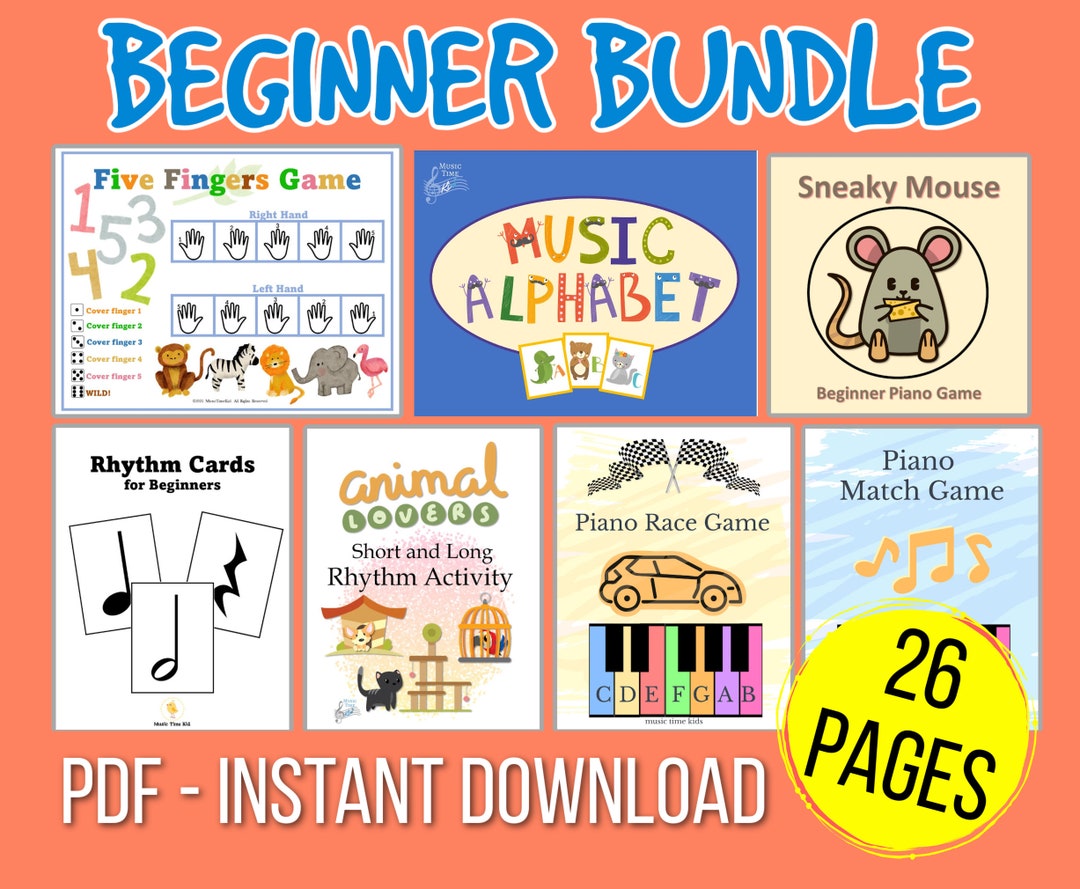 Fun Piano Lesson Activities & Beginner Matching Card Games to Help ...