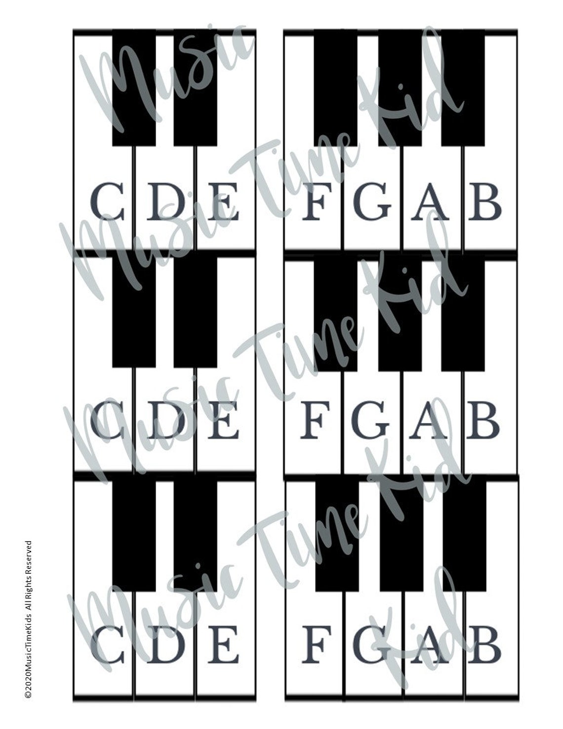 Beginner Piano Printable | Preschool Worksheets for Creative Piano ...